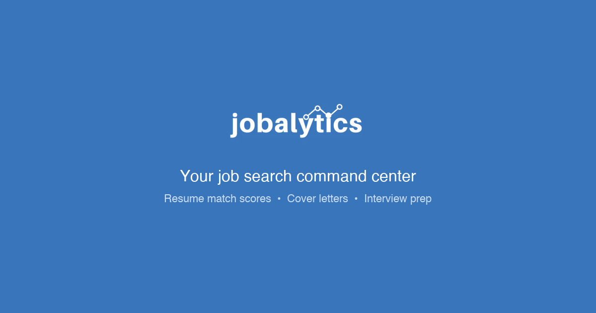 Jobalytics — AI-Powered Job Search Command Center